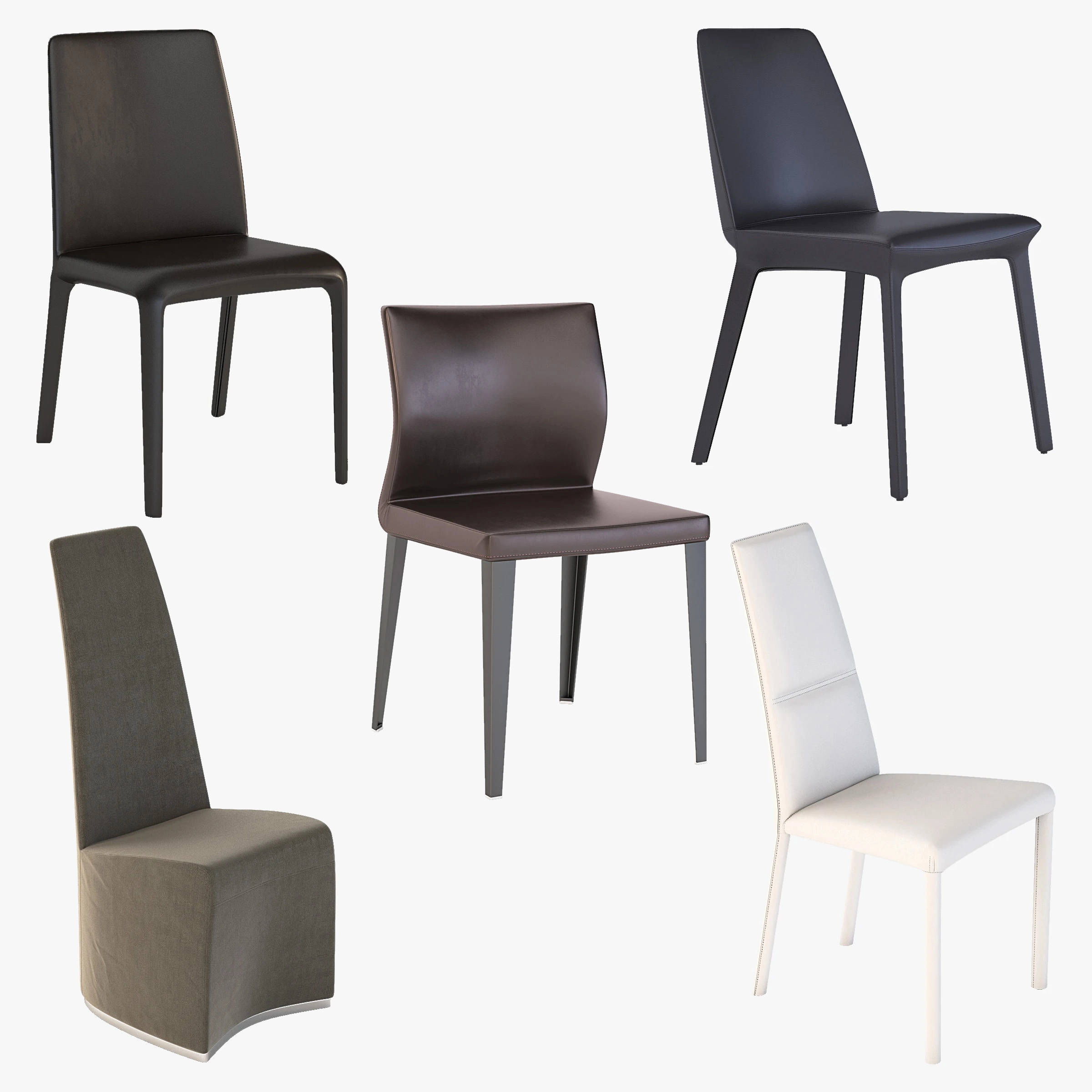 Bonaldo Chair Collection 01 3d model|furniture3dmodels